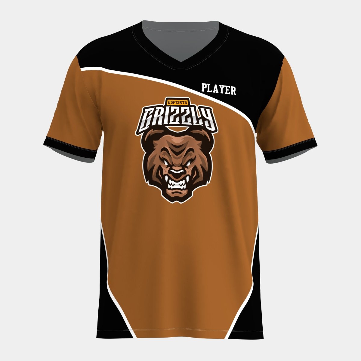 Craft Your Exclusive Grizzly Esports Overlap V-neck – Kit Designer